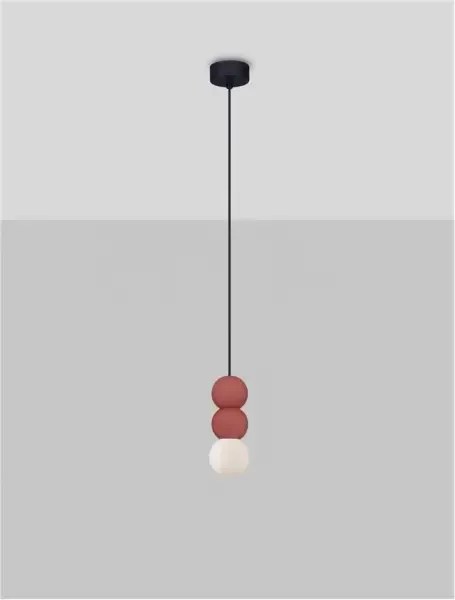 Červená designová svítilna Zero