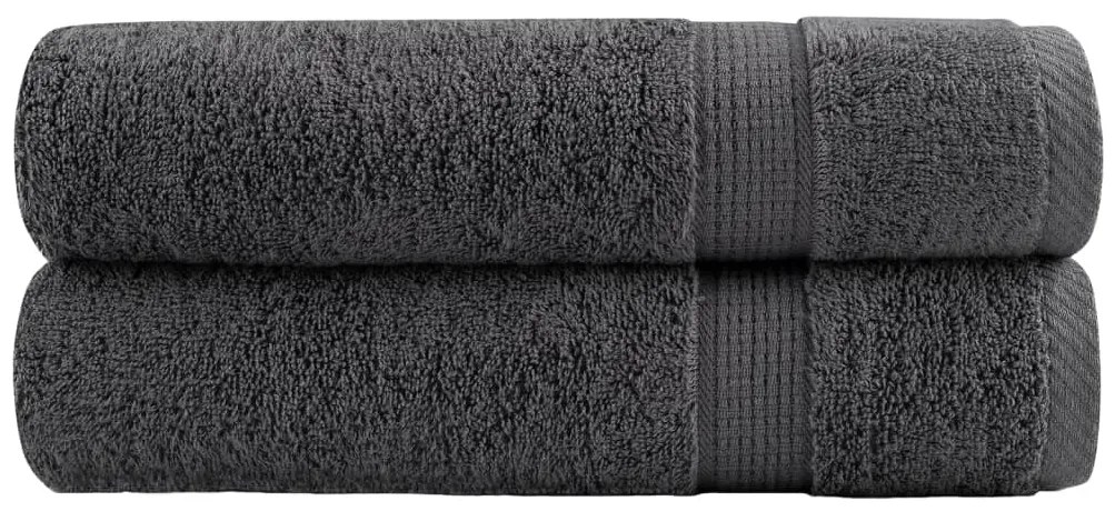 Prémiové osušky SOLUND 2 ks antracitové 100x150 cm 600 g/m² 137164