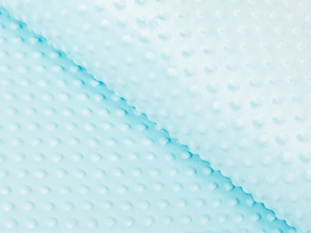 Biante Dětský povlak na polštář Minky 3D puntíky MKP-013 Ledový modrý 40 x 40 cm
