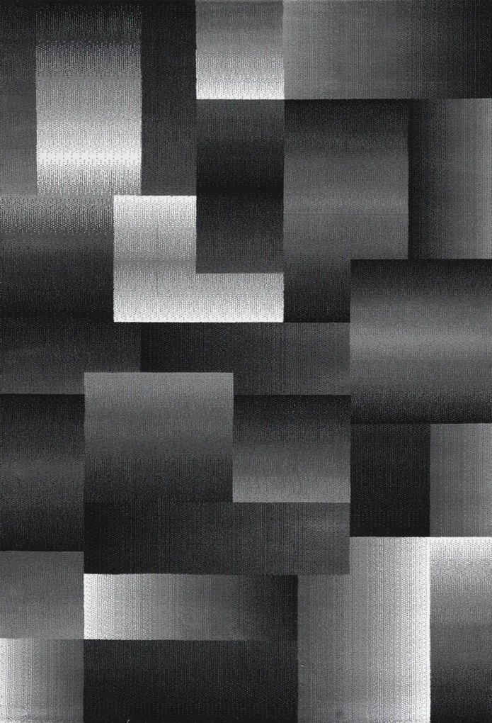 Ayyildiz, Kusový koberec Miami 6560 Black, 160x230, šedá, chodba / předsíň