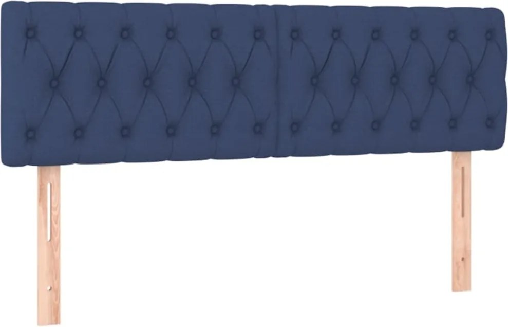 Box spring postel s matrací modrá 140x200 cm textil 3140303