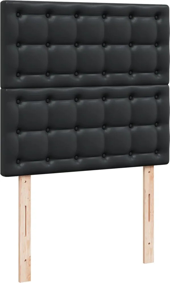 Box spring postel s matrací černá 100x200 cm umělá kůže 3293008