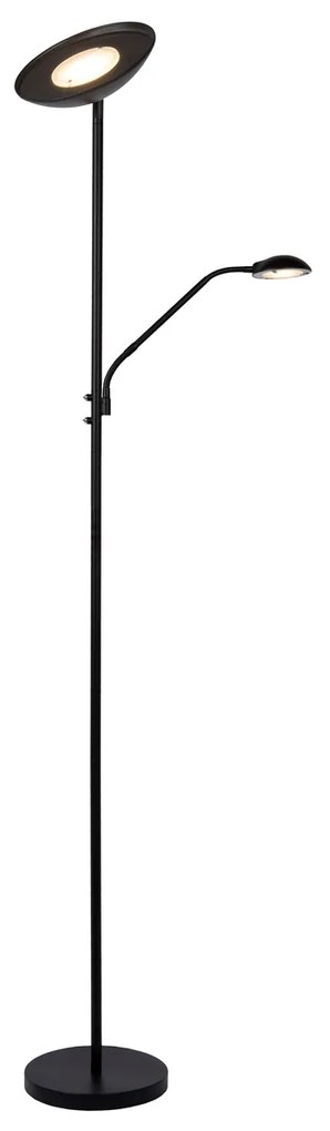 Lucide 19791/24/30 stojací LED lampa Zenith černá, 20W, 4W, 3000K, 180cm