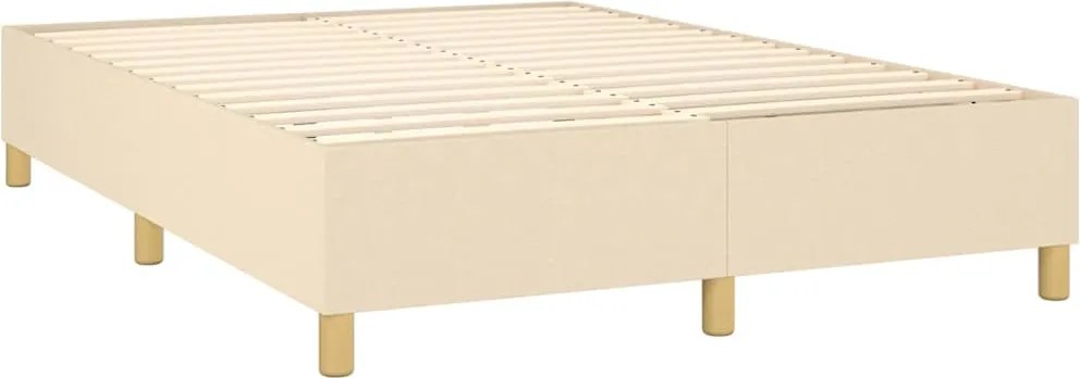 Rám postele s boxspringem krémový 140 x 190 cm textil 3120958