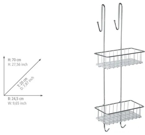 WENKO 22213100 - Stojan ALDO 24,5x70 cm nerez/stříbrná