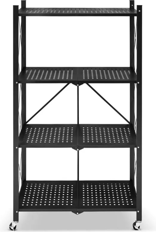 Kovový regál 70x35x126 cm 4 police lakovaný mobilní HIGHER CJ01-04