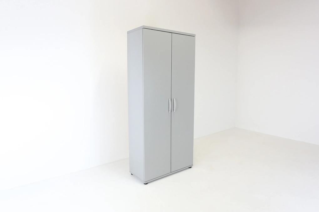 Skříň šatní, MDD, 183x80x38,5 cm, šedá