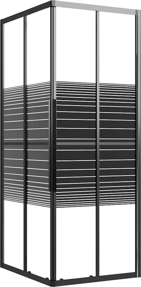 Sprchový kout s pruhovaným vzorem ESG 90 x 70 x 180 cm černý 151850