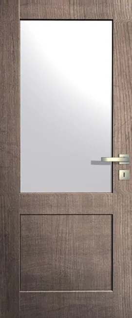 posuvné interiérové dveře do pouzdra LISBONA model 7 Průchozí rozměr: 70 x 197 cm, Orientace dveří: Levé dveře, Dekor: Dub kartáčovaný
