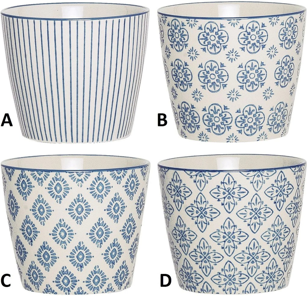 IB LAURSEN Květník Casablanca blue Typ A, modrá barva, keramika