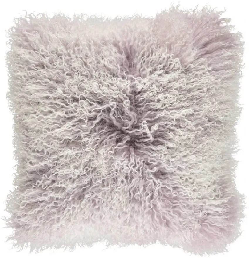 Natures Collection designové kožešinové polštáře Tibetan Sheepskin Snow Collection (40 x 40 cm)