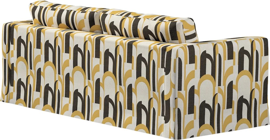 Potah na pohovku IKEA Karlstad 3-místná, nerozkládací, dlouhý barva vícebarevná látka pletený vzor, vzorované