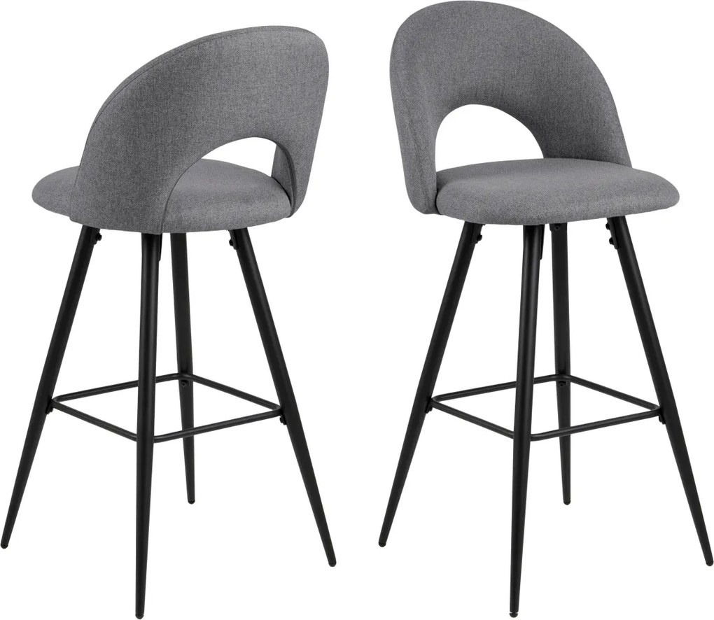 Designová barová židle Jaylene šedá