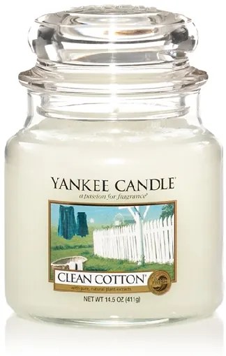 Vonná svíčka Yankee Candle CLEAN COTTON - střední