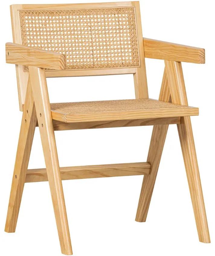 OnaDnes -20% Hoorns Borovicová jídelní židle Ginniena s výpletem