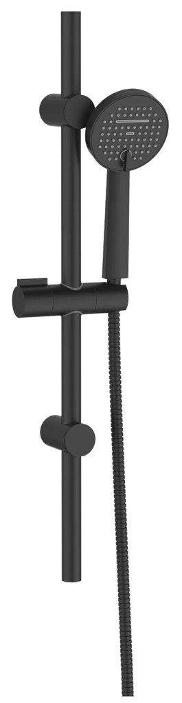 Invena Kalitea, sprchový sloup 70cm s ruční sprchovou hlavicí, ruční hlavice 2-funkce, černá matná, INV-AU-72-Z04-V