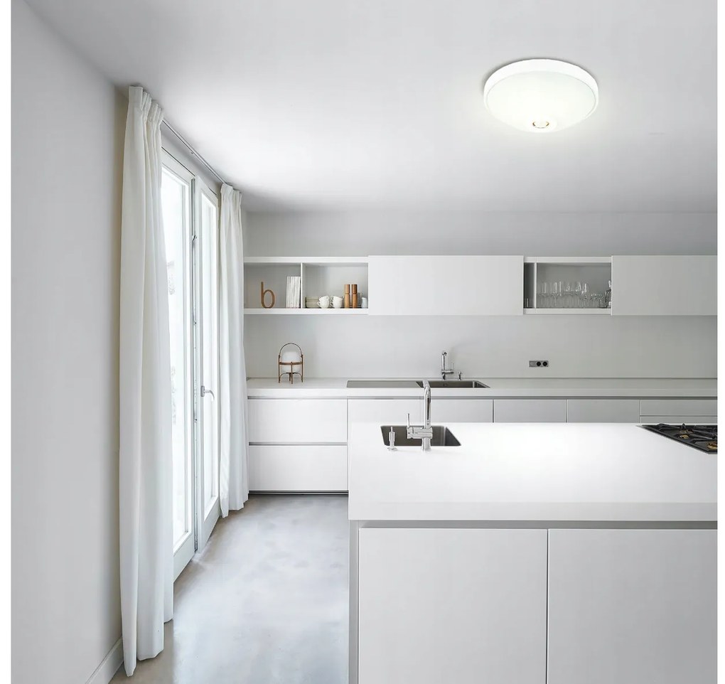 ECOLIGHT LED stropní svítidlo 2xE27 s pohybovým senzorem - sklo