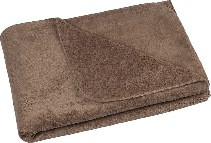 Bellatex Přikrývka Korall micro Hnědá 75x100 cm