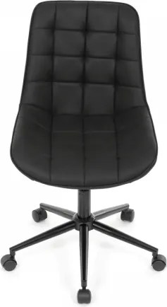 Kancelářská židle černá dekor broušené kůže černý kovový kříž KA-V3120 BK3