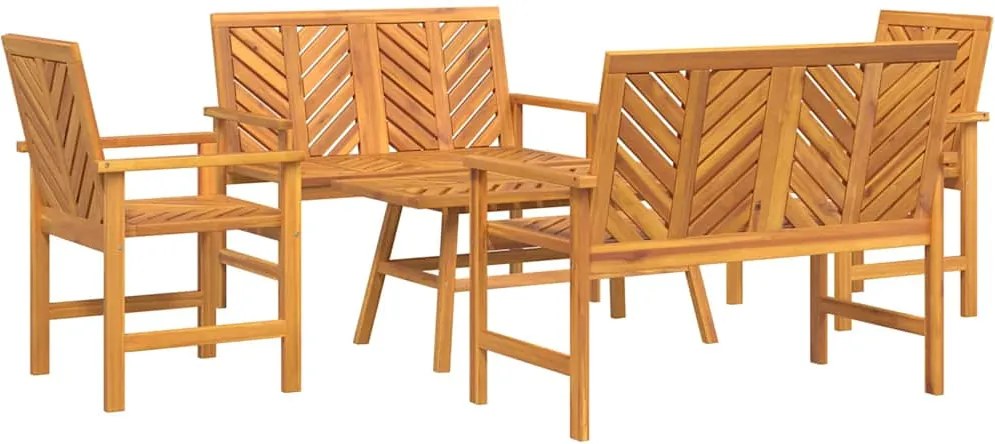 Zahradní lounge set 5 ks Hnědá Masivní akátové dřevo 3154129