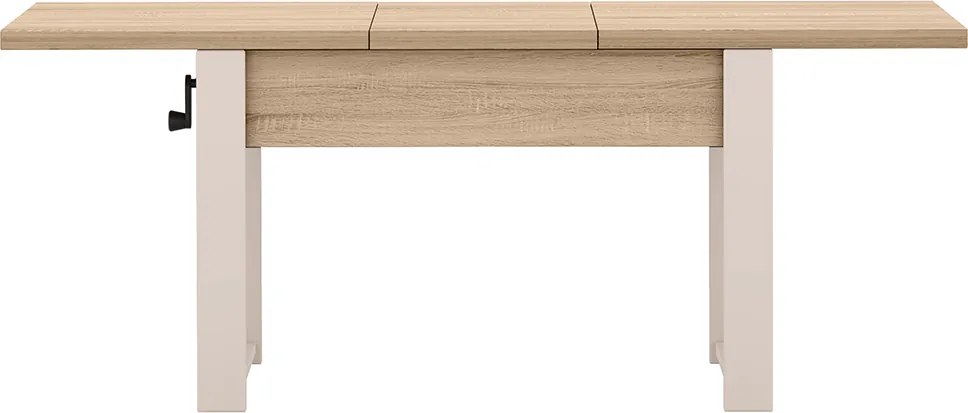 Rozkládací polohovací konferenční stolek HOGO 3v1 | 120-157x62,5-74,5x67 cm | síla horní desky 32 mm | dub sonoma/nohy kašmír