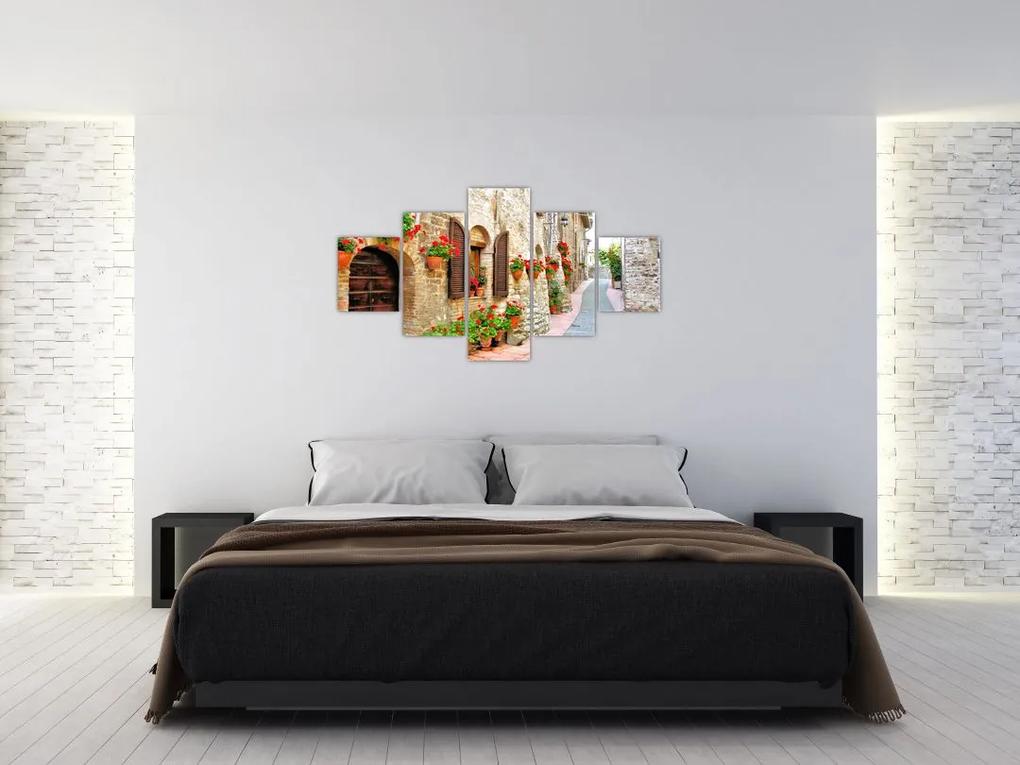 Obraz - Malebná Italská ulička (125x70 cm)