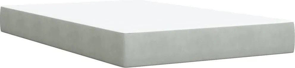 Box spring postel s matrací světle šedá 120x190 cm samet 3290858