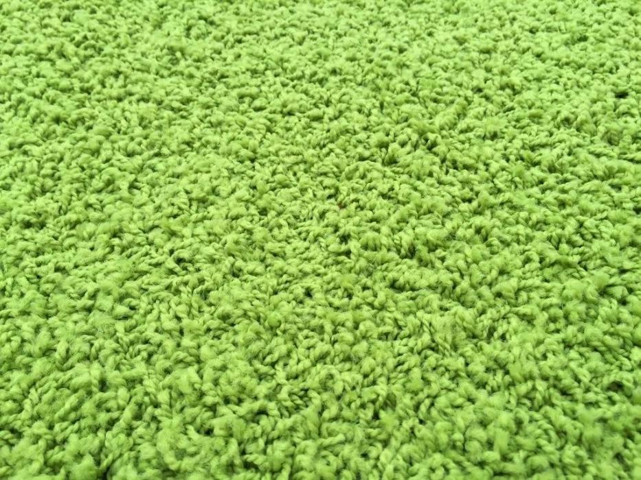 Vopi | Kusový koberec Color shaggy zelený - Kytka 120 cm průměr