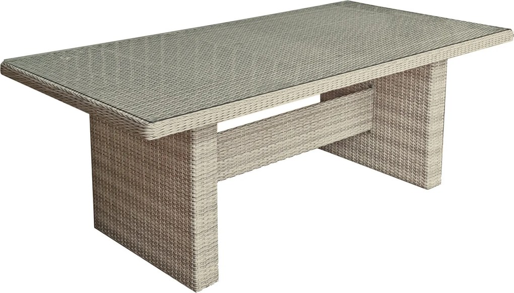 XXXLutz ZAHRADNÍ STŮL, kov, plast, sklo, 200/100/75 cm Gardenson - Online Only zahradní nábytek - 002836043701