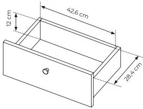 Komoda Scandia 2D3S (dub scandi + jedlička scandi). 1071386