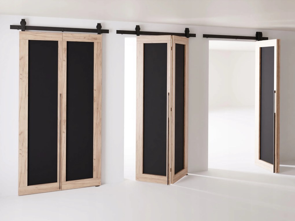 Skládací posuvné dveře QUDIO M1 dub Craft zlatý 90
