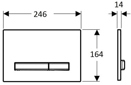 Geberit Sigma50 Ovládací tlačítko hnědá 115.672.JX.2