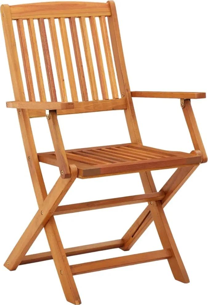 vidaXL Skládací zahradní židle 4 ks masivní eukalyptové dřevo [312450]