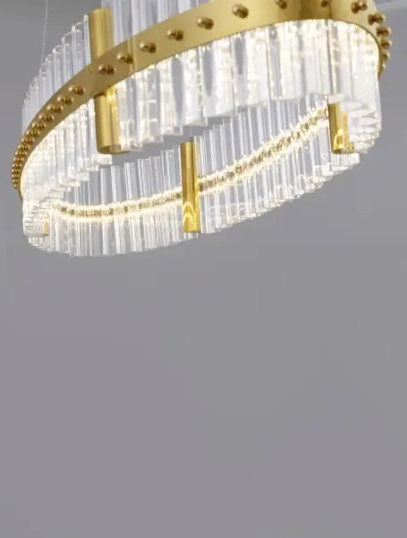 LED stmívatelný platinum zlaté designové svítidlo Kezo 130