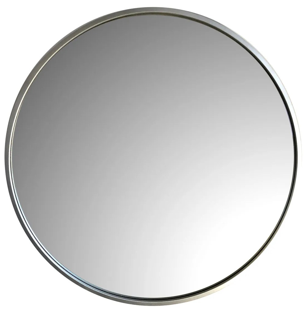 LOFTIKA STŘÍBRO Kulaté nástěnné zrcadlo Průměr: 55 cm