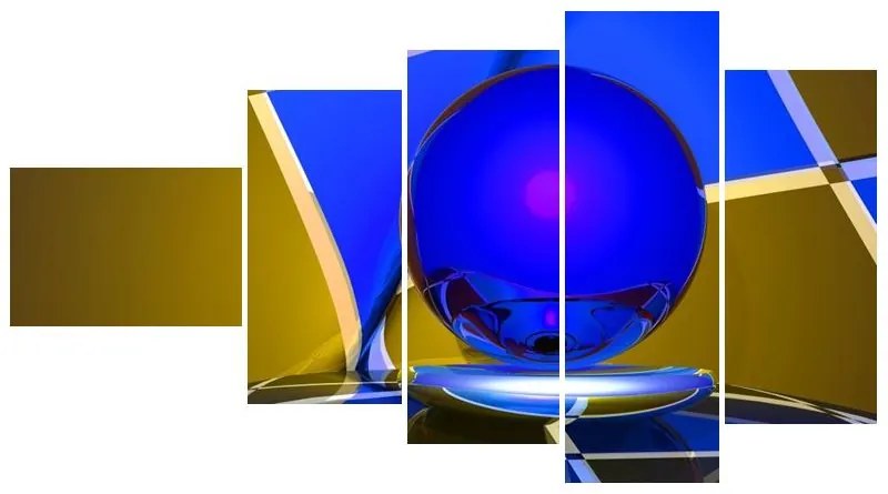 Obraz koule s abstraktními prvky  (110x60 cm), 40 dalších rozměrů
