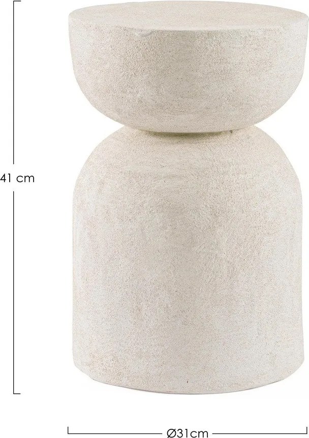 Kulatý odkládací stolek z polyresinu ø 31 cm Albin – Bizzotto