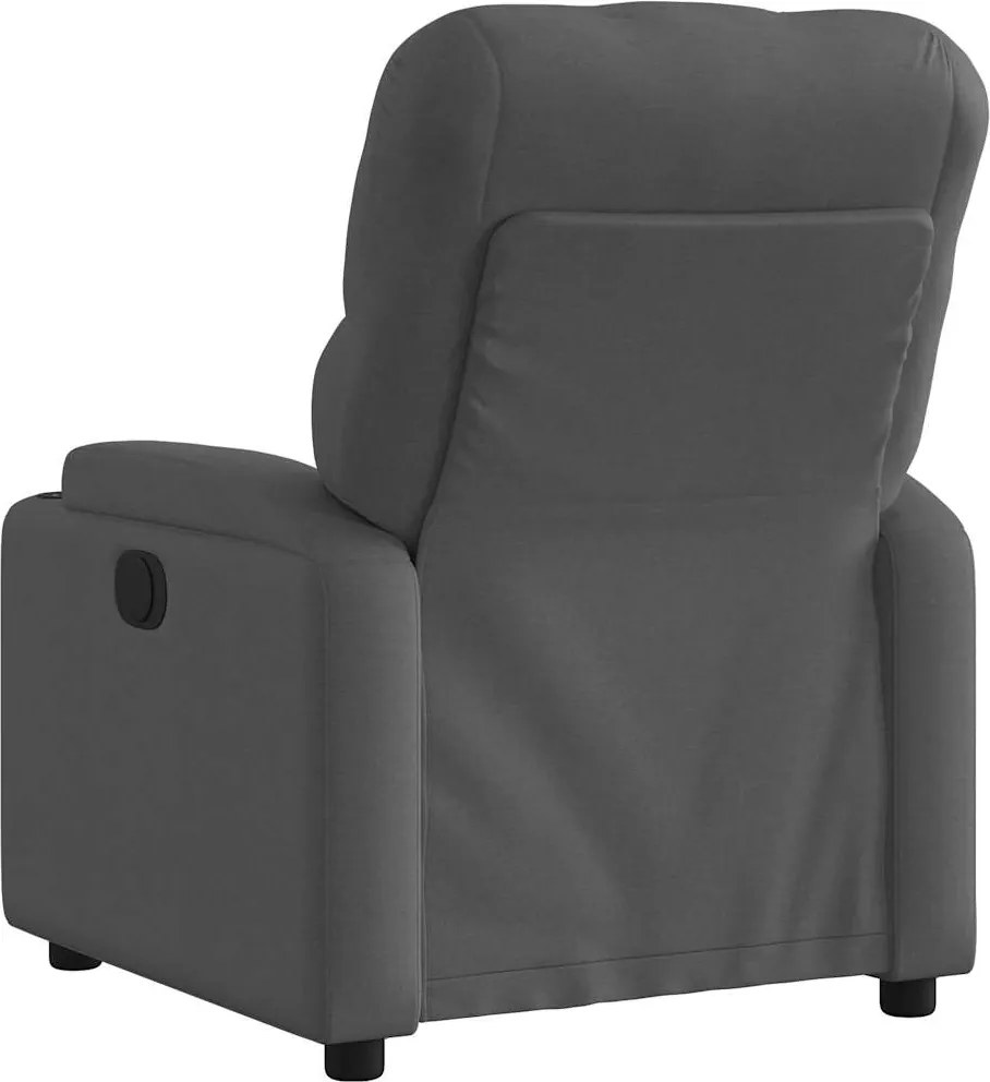 Elektrické polohovací křeslo tmavě šedé textil 3204687