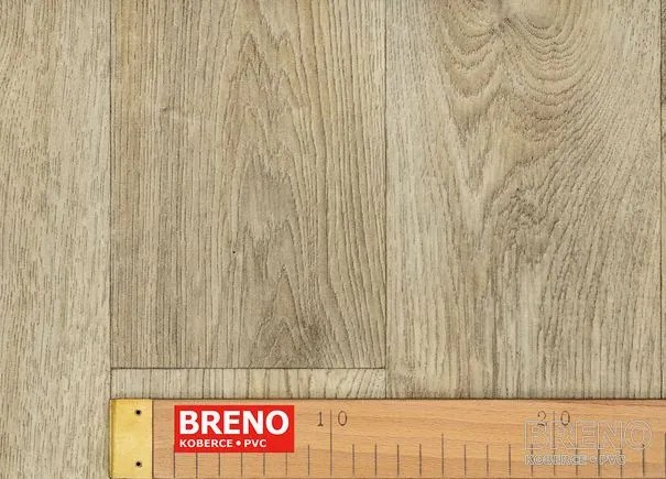 Breno PVC PRESTO PLUS Tavel 530 – světlé dřevo, šíře 400 cm