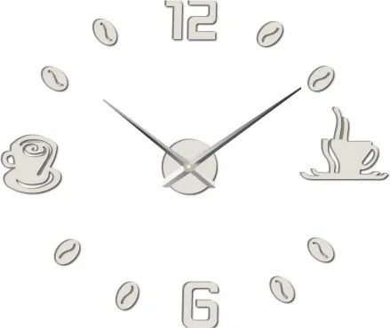 Nalepovací hodiny na zeď káva I SENTOP 12P023