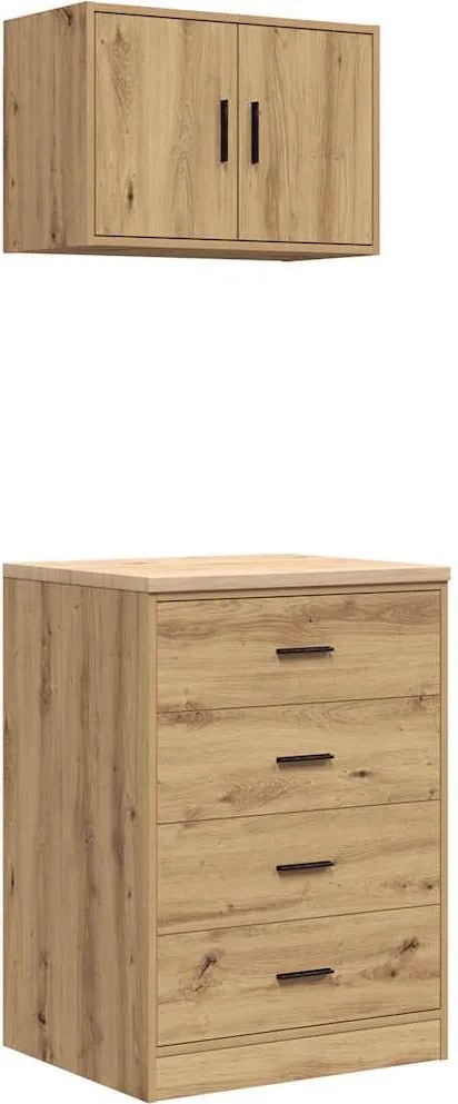 Garážové skříně 2 ks dub artisan kompozitní dřevo 3328340