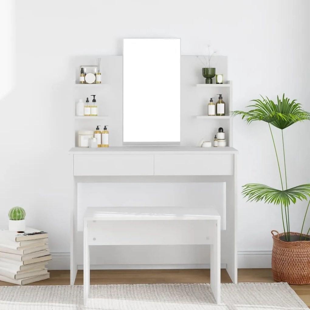 vidaXL Toaletní stolek se zrcadlem 96 x 40 x 142 cm [802832] Barva: dub sonoma
