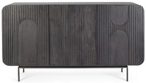 BIZZOTTO dřevěný příborník ORISSA černý 42x145 cm 0747225