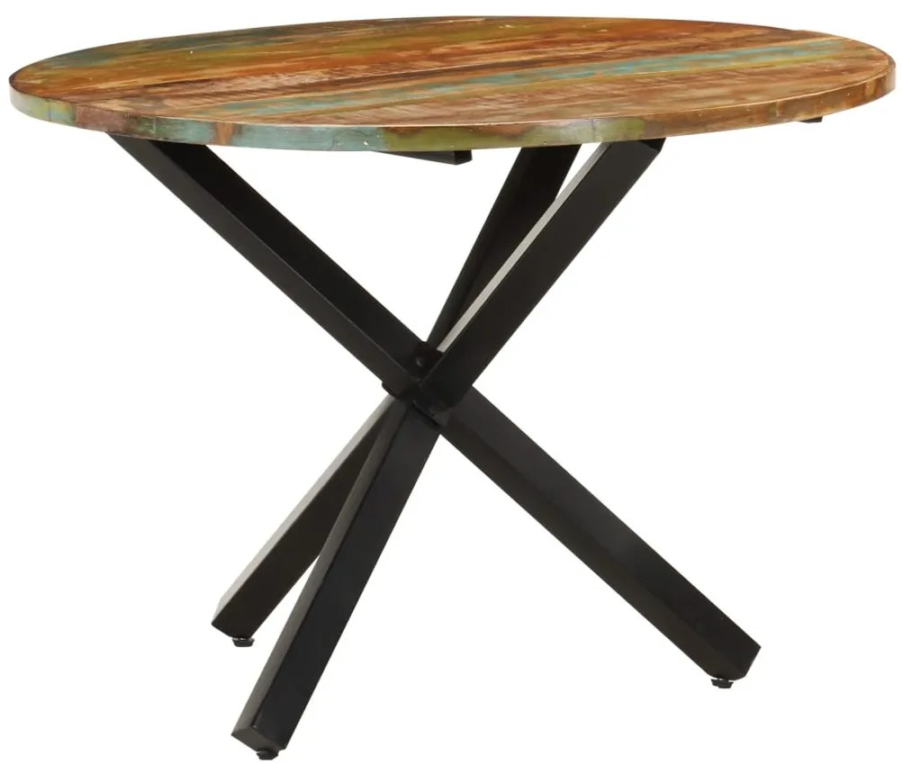 Jídelní stůl kulatý 100 x 100 x 75 cm masivní recyklované dřevo 321682