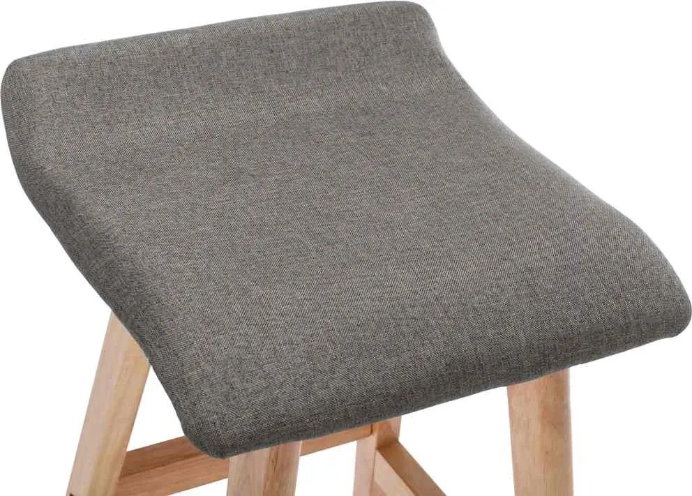 Barové židle 2 ks tmavě šedé textil 249577