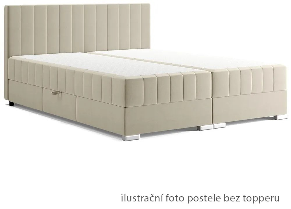 Postel dvoulůžko BOXSPRING EDIT + topper v ceně | 160x200 | VÝBĚR TKANIN