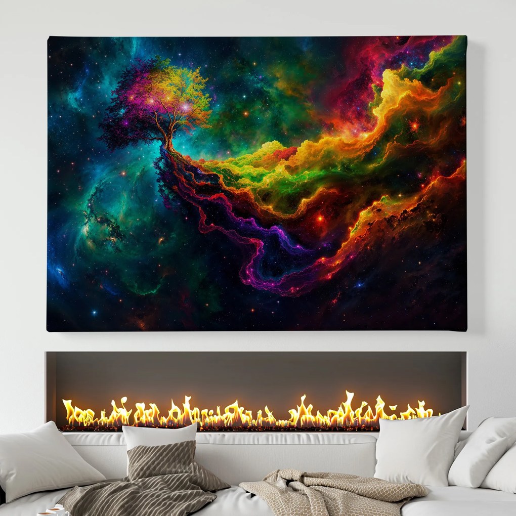 Obraz na plátně - Strom života Kosmické vlnění Arteus FeelHappy.cz Velikost obrazu: 60 x 40 cm