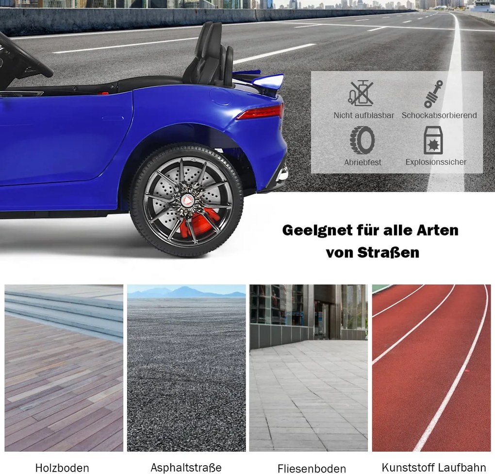 Costway Elektrické dětské auto s příběhy a hudbou, klaksonem, světlomety