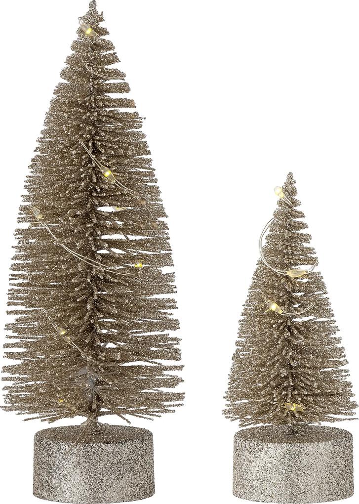 Dekorace vánoční Diddi vánoční stromky zlaté 2 ks
