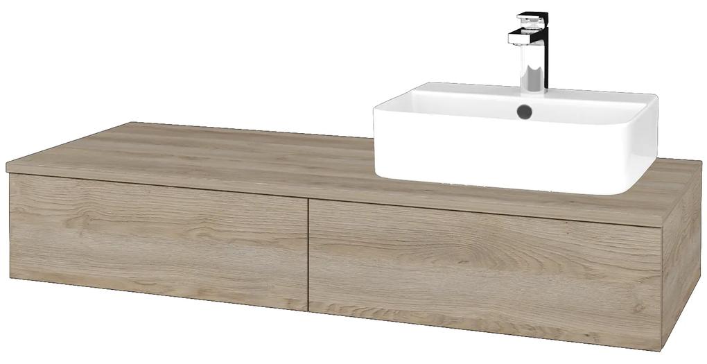 Dřevojas Koupelnová skříňka MODULE SZZ2 120 Varianta: N01 Bílá lesk / D20 Galaxy / Levé